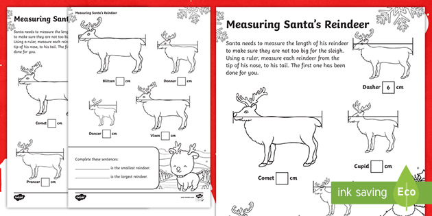 👉 Measuring Santa's Reindeer Activity (teacher made)