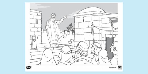 FREE! - Prophet (With Background) Colouring Sheet