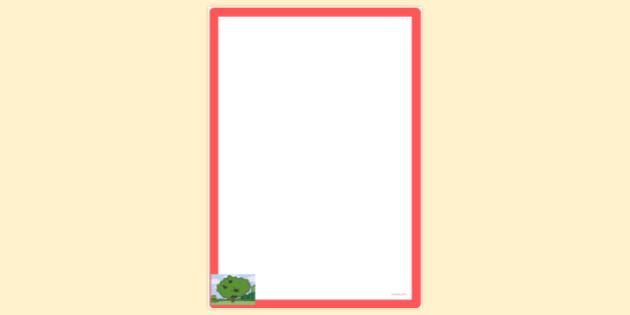 Simple Blank Summer Scene Page Border | Page Borders