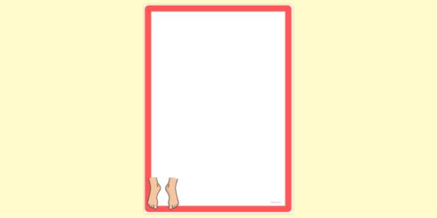 * NEW * Simple Feet Page Border | Page Borders | Twinkl