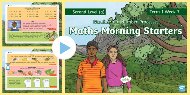 Maths Morning Starters Second Level (a) Term 1 Week 7 PowerPoint
