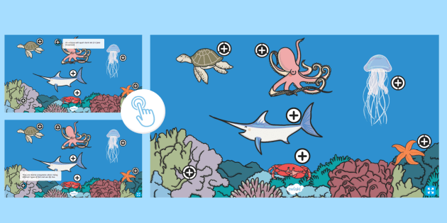 Under the Sea Interactive Click and Learn Digital Picture