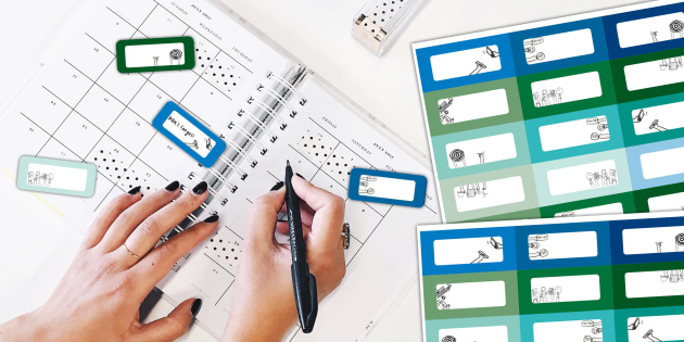 Meeting Planner Stickers - Teaching Assistants - Editable Labels