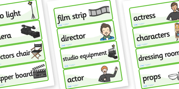Film Studio Role Play Labels (teacher made)