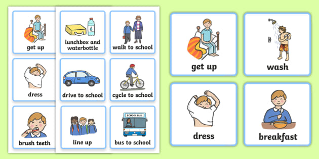 FREE Visual Timetable Getting Ready For School Boys Getting Ready