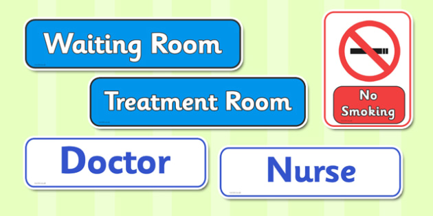 Baby Clinic Role Play Display Signs - Baby Clinic Role Play