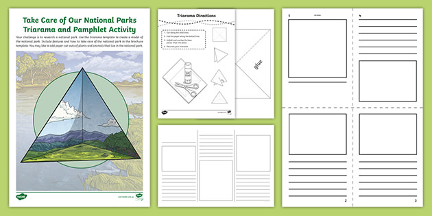Take Care of Our National Parks - Triarama and Pamphlet Activity