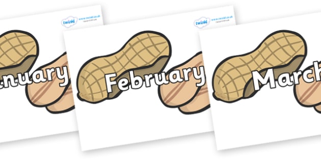 Months of the Year on Peanuts