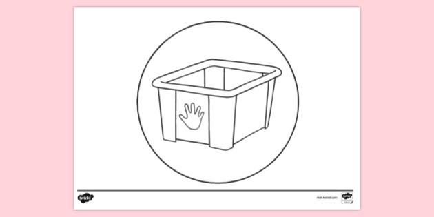 Sensory Bin Activity Icon Colouring Sheet | Colouring Sheets