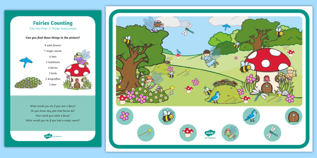 Fairies Counting Can You Find...? Poster and Prompt Card Pack