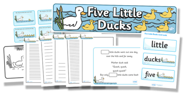 Five Little Ducks Resource Pack (teacher made)