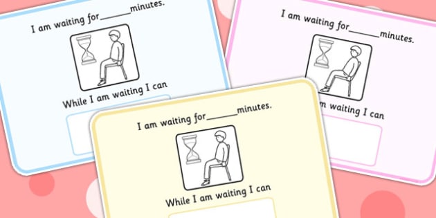 I Am Waiting For... Minutes Visual Support Cards - learning support