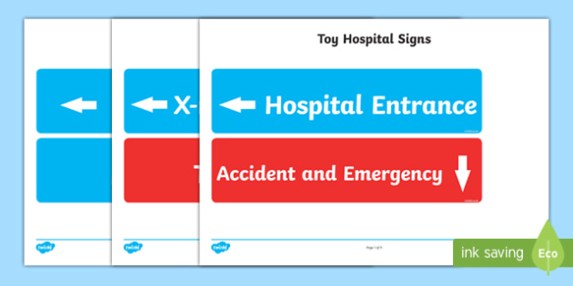 FREE! - Toy Hospital Display Sigs (teacher made)