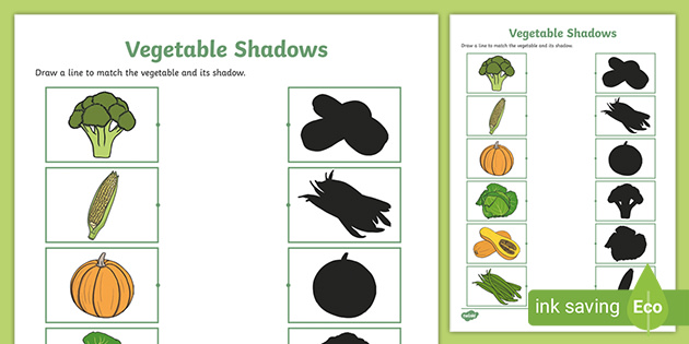 Vegetable Shadows Activity
