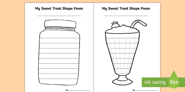 Sweet Treat Shape Poetry
