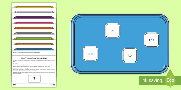 What's on the Tray? 100 Common Words Memory Activity Pack