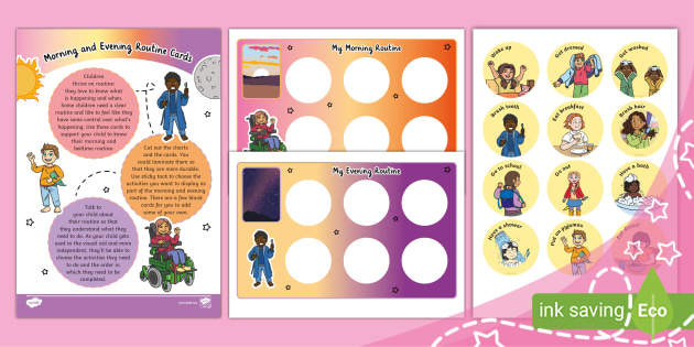Morning and Evening Routine Cards (teacher made)