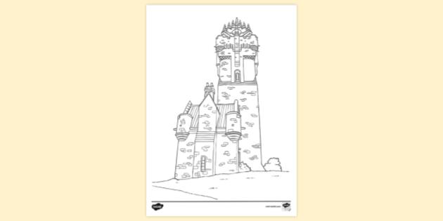 FREE! - Wallace Monument Colouring | Colouring Sheets
