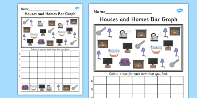 Houses and Homes Bar Graph Activity Worksheet