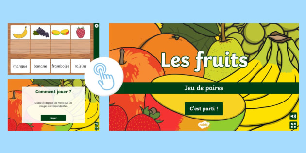 * NEW * Jeu de paires interactif sur les fruits