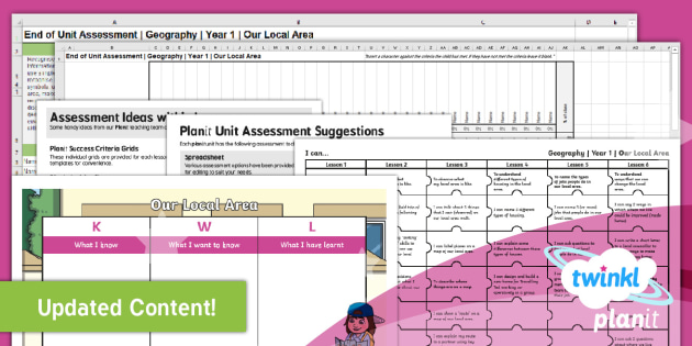 Geography: Our Local Area KS1 Unit Assessment Pack
