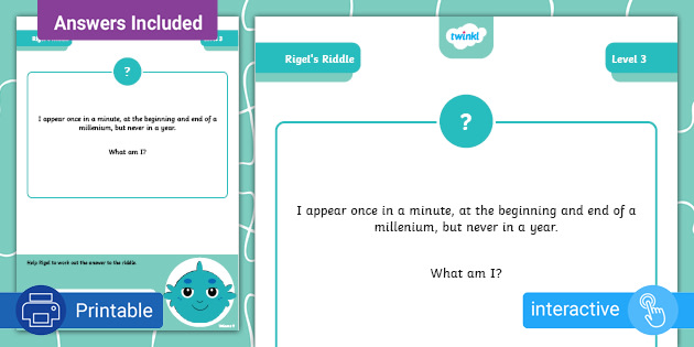 Printable Riddles | twinkl.co.uk