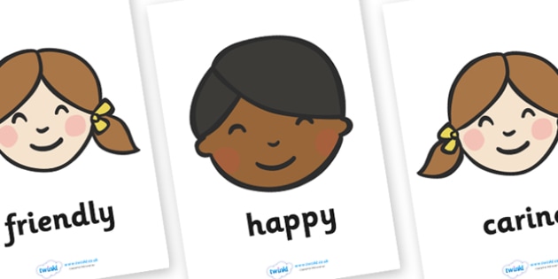 Nice Character Word Posters and Writing Aids