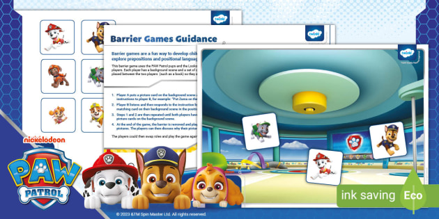 PAW Patrol Games | twinkl.com.au