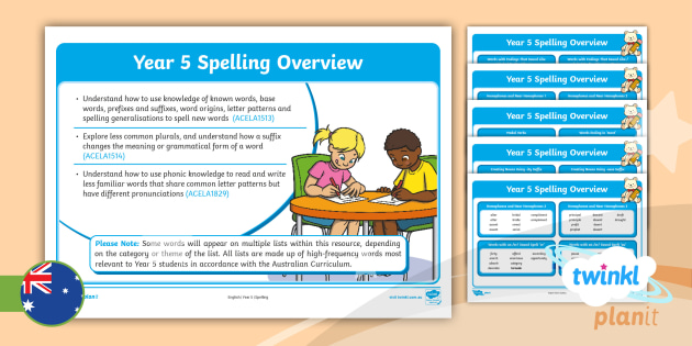 Year 5 Spelling Overview (Teacher-Made)