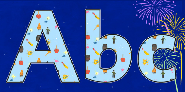 Bonfire Night Display Lettering (teacher made)
