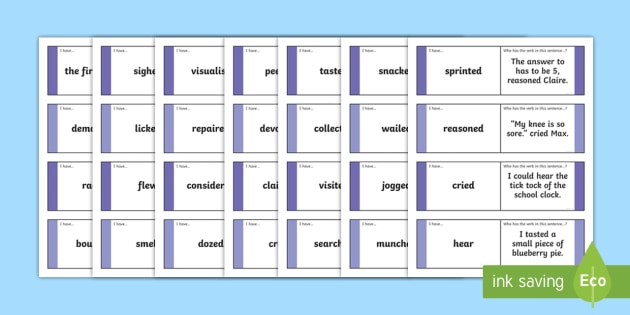 Verb Loop Cards (teacher made)