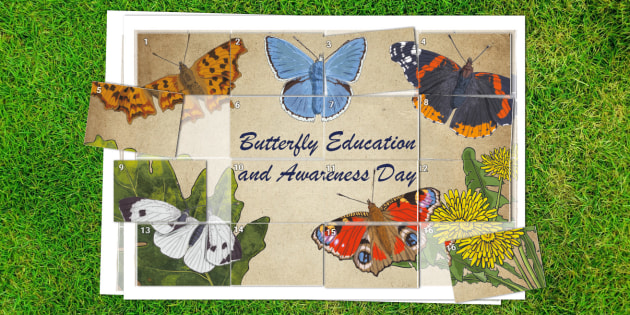 * NEW * Butterfly Education and Awareness Day - Sticker Puzzle