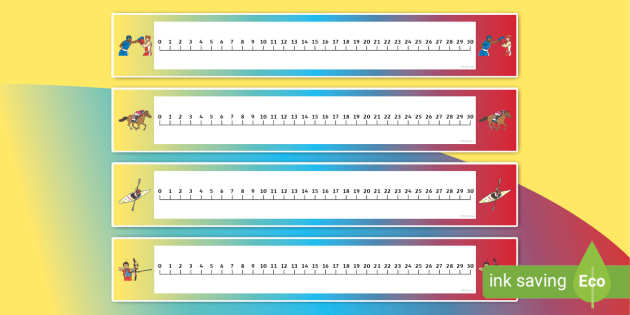 Sporting Event Number Line (0-30) (Teacher-Made)