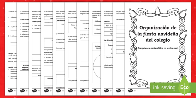 Competencia matemática: Organización de la fiesta navideña