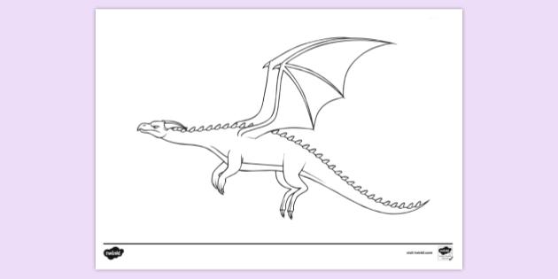 FREE! - Mythical Dragon Colouring Page (teacher made)FREE! - Mythical ...