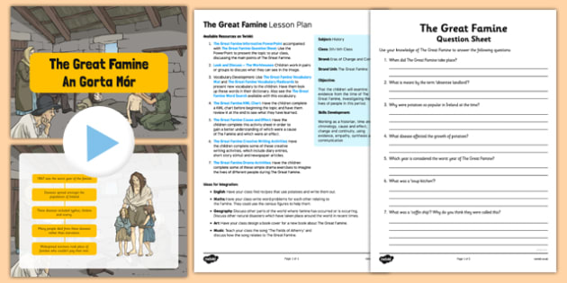 Great Famine Lesson Plans | Lesson Pack | History