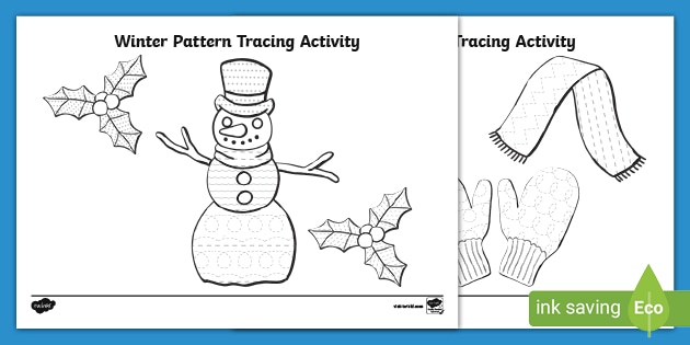 Winter Pattern Tracing Activity (teacher made)