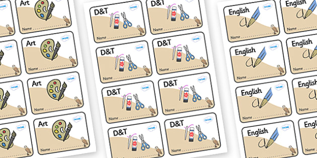 Owl Themed Editable Book Labels