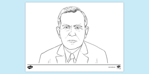 Lester B Pearson Colouring Sheet