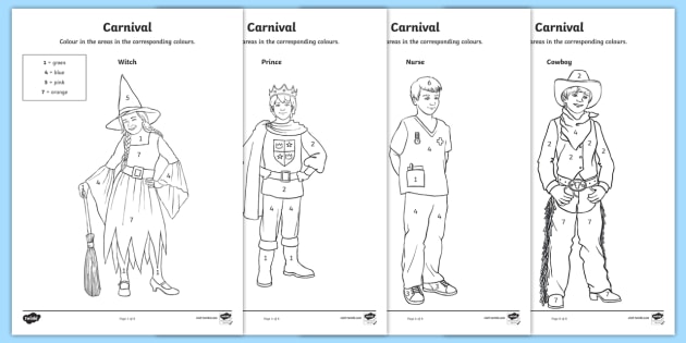 Dressing Up Colour by Number (teacher made)