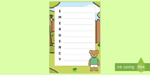 Emergency Acrostic Poem to Support Teaching on Is This an Emergency?