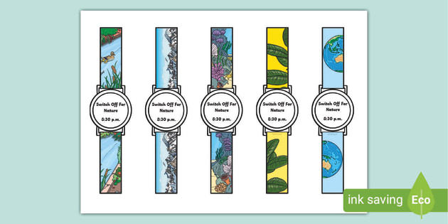 Earth Hour Wristbands (teacher made)