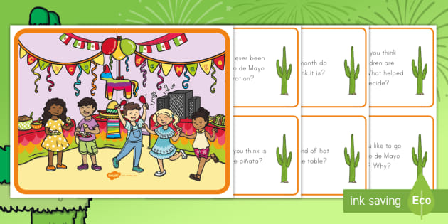 Cinco de Mayo Scene and Question Cards
