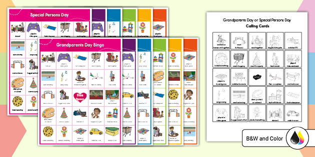 Grandparents Day/Special Persons Day Bingo (teacher made)