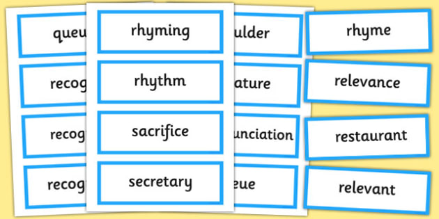 Year 6 Autumn 1 Term Word Cards (teacher made)