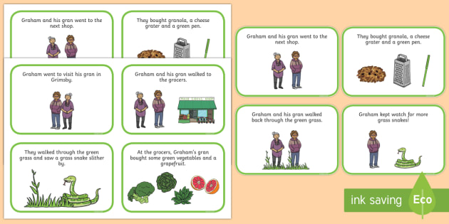 Initial gr Word Story Cards (teacher made)