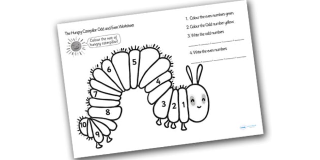 FREE! - Odd and Even Worksheet to Support Teaching on The Hungry ...
