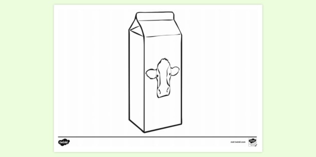 FREE! - Carton of Milk Colouring Sheet | Colouring Sheets