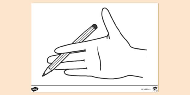 Hand Without Finger Bones Colouring | Colouring Sheets