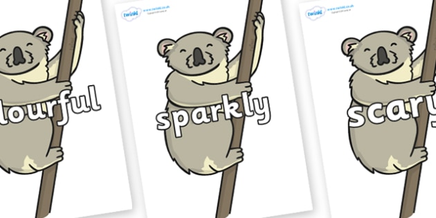 Wow Words on Koalas